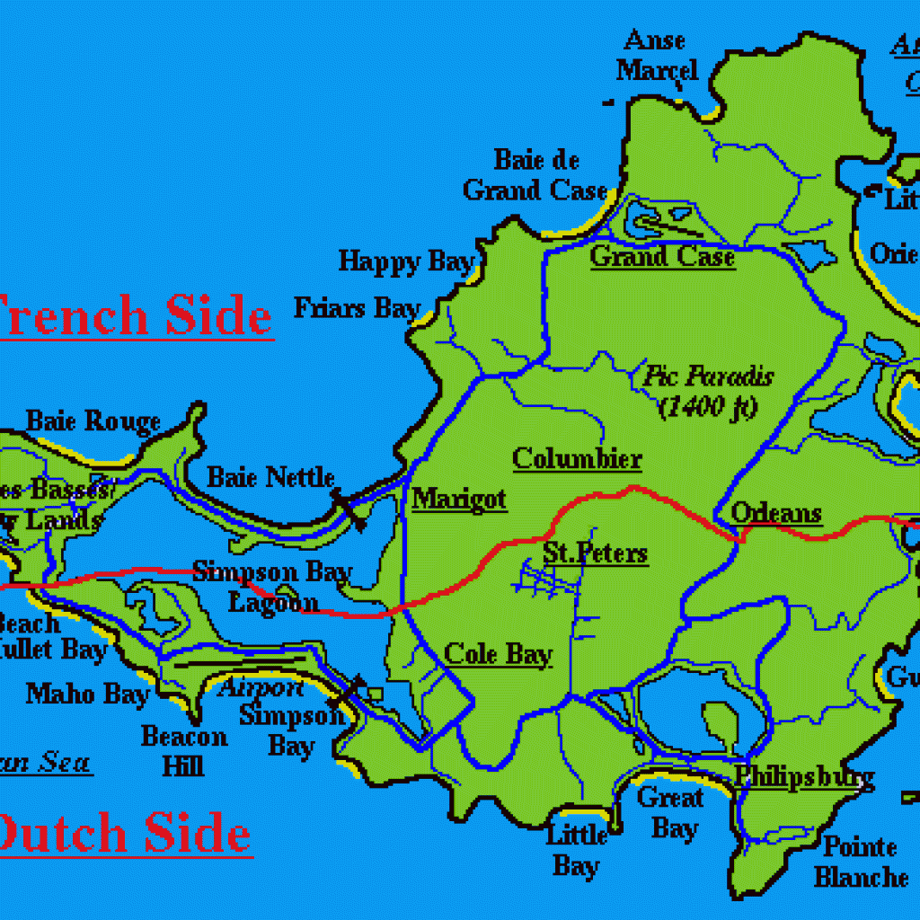 St._Maarten_Beach_Map - StMaarten-Info.com
